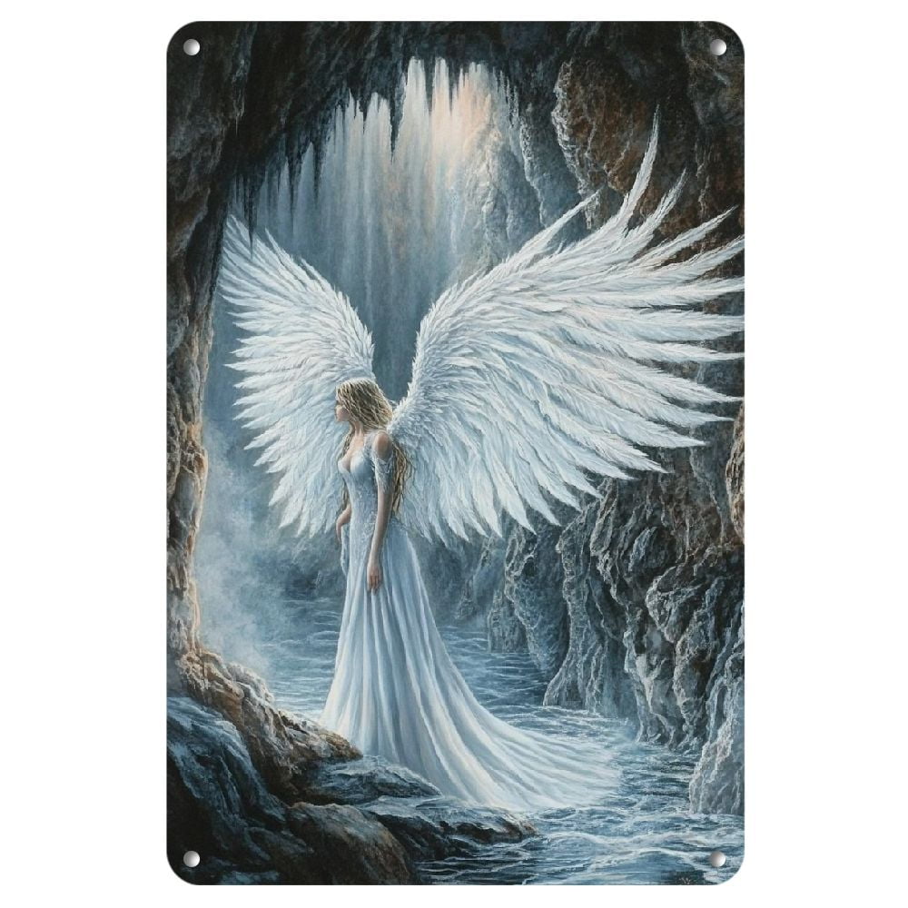 Room Decor Angel Arrival Painting in Blue Light Waterfall - Multi ...