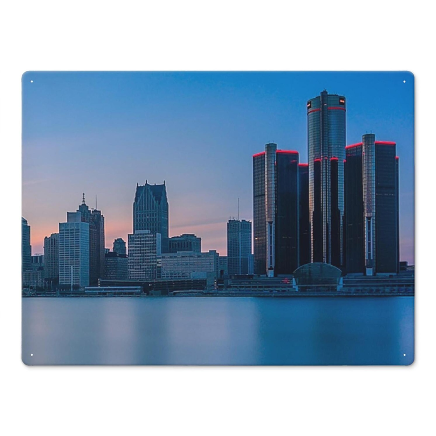 Room Decor Detroit Cityscape Painting Iron Wall Art Metal Tin Sign Wall ...