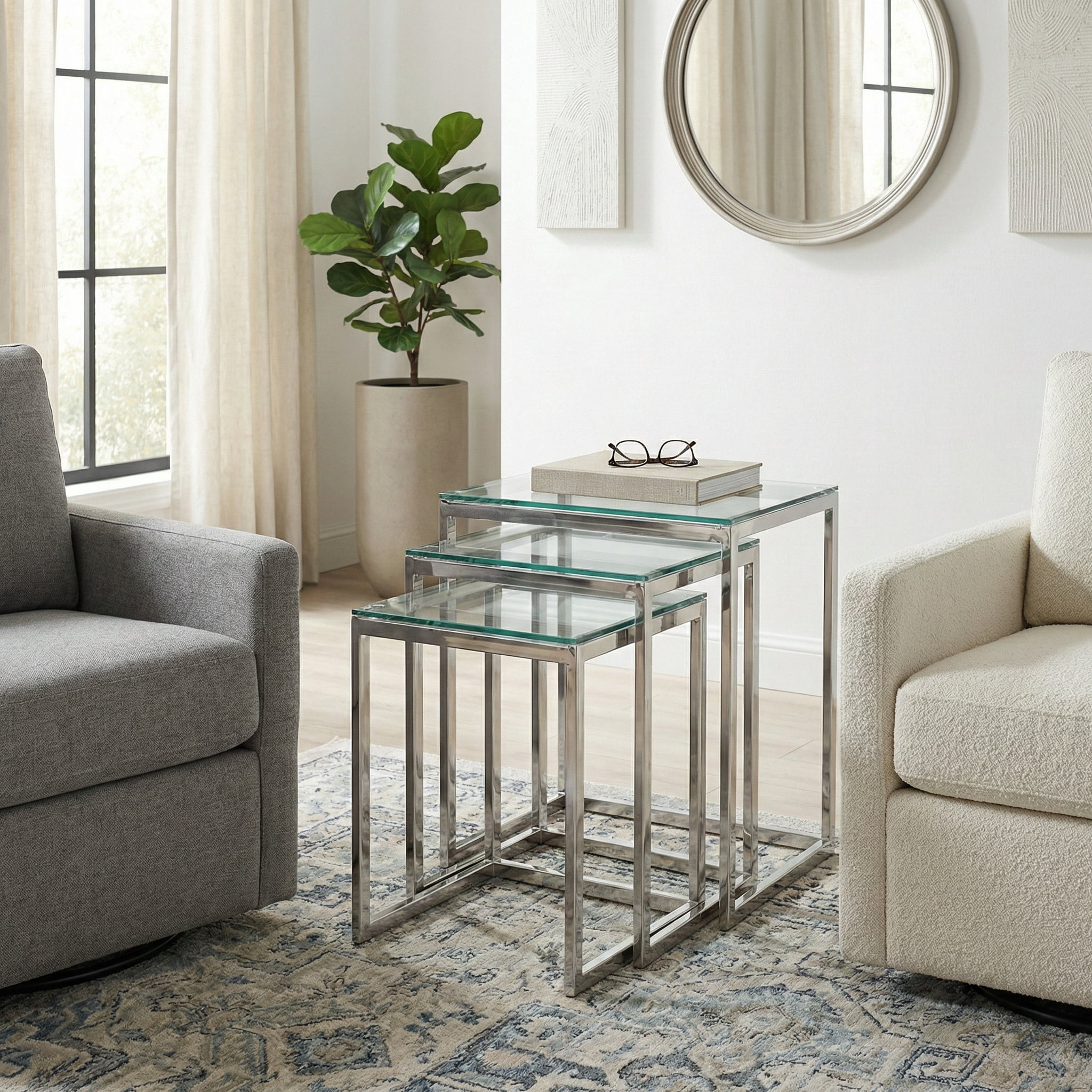 Room Decor End Tables, Side Tables, or Small Night Stands - Stainless ...