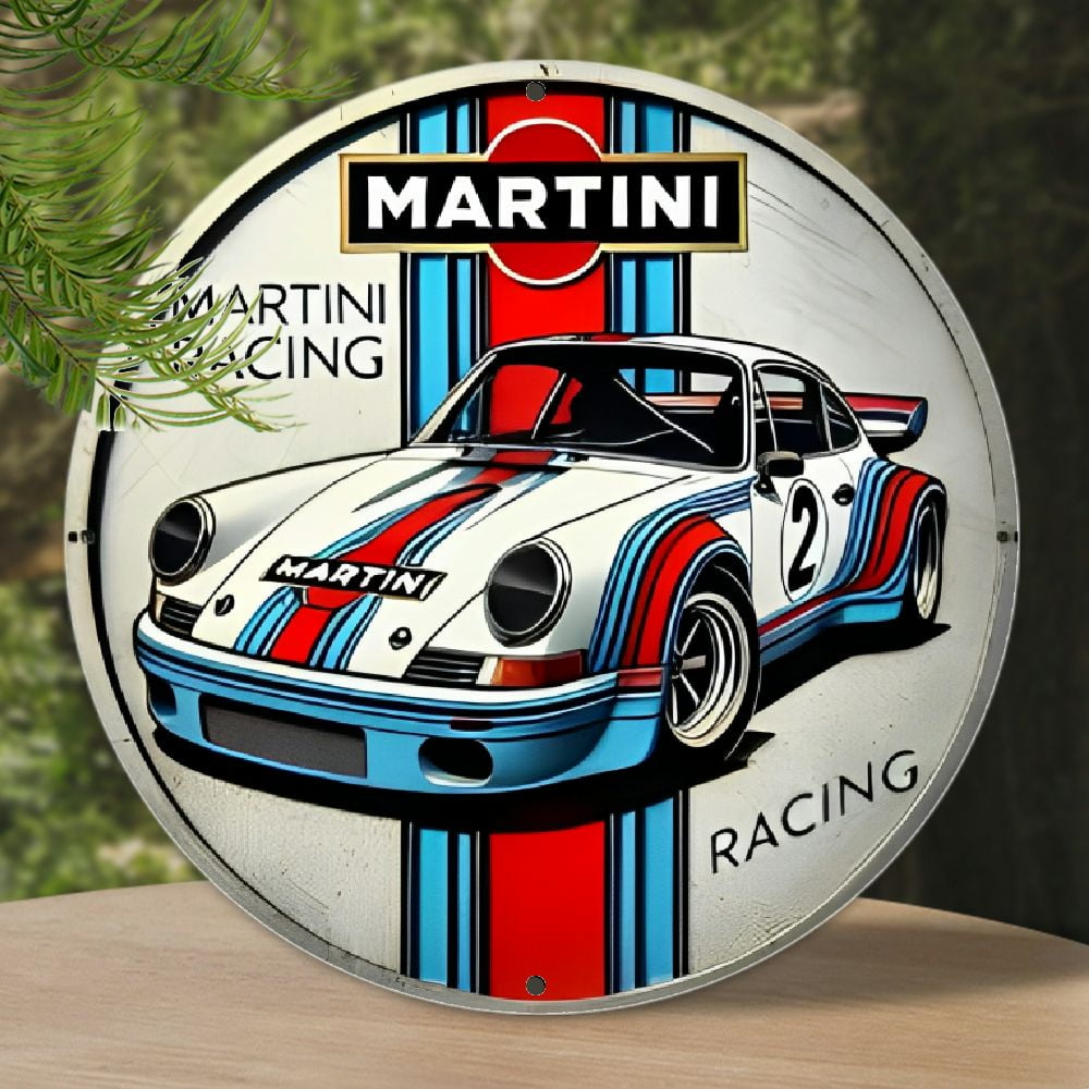 Room Decor Martini Racing Themed Aluminum Metal Sign, Durable Engraved ...