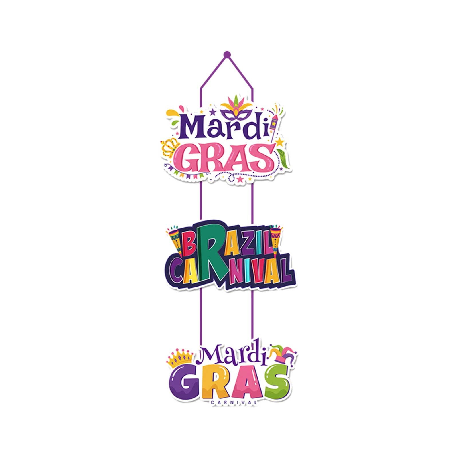 Room Decorations For Boys DIY Mardi Hanging Masquerade Printing Hanging ...
