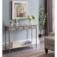 Room Designs Console Table Washed Oak Traditional Rectangle - Walmart.com