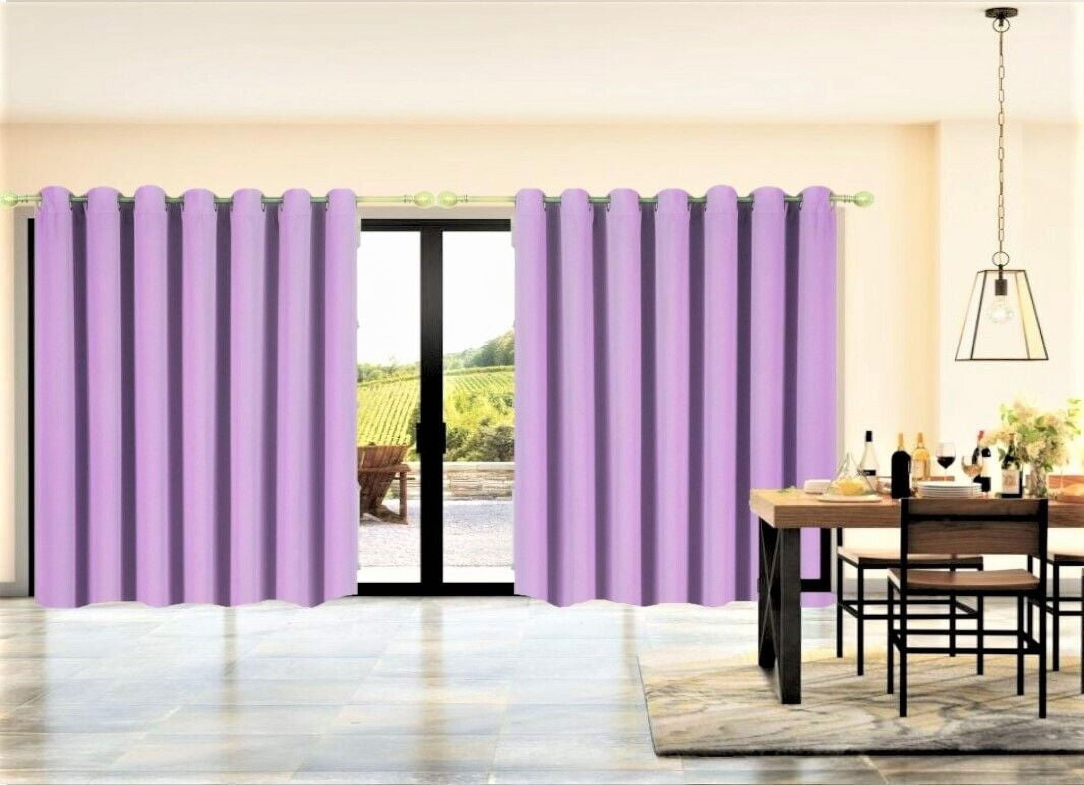Room Divider 1 Piece K100 Thermal Lilac Color Blackout Panel Patio Door ...