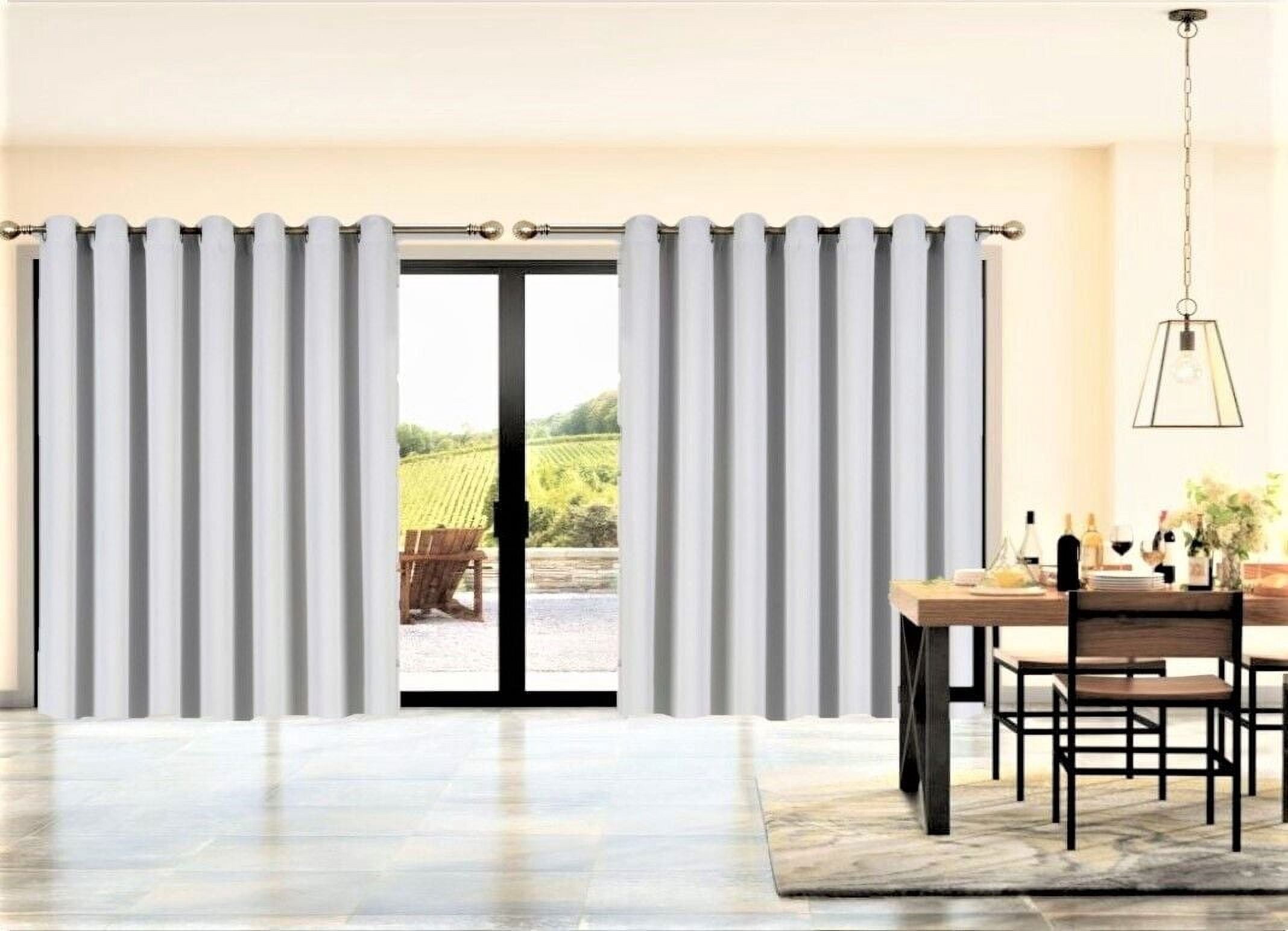 Room Divider 1 Piece K100 Thermal White Color Blackout Panel Patio Door ...
