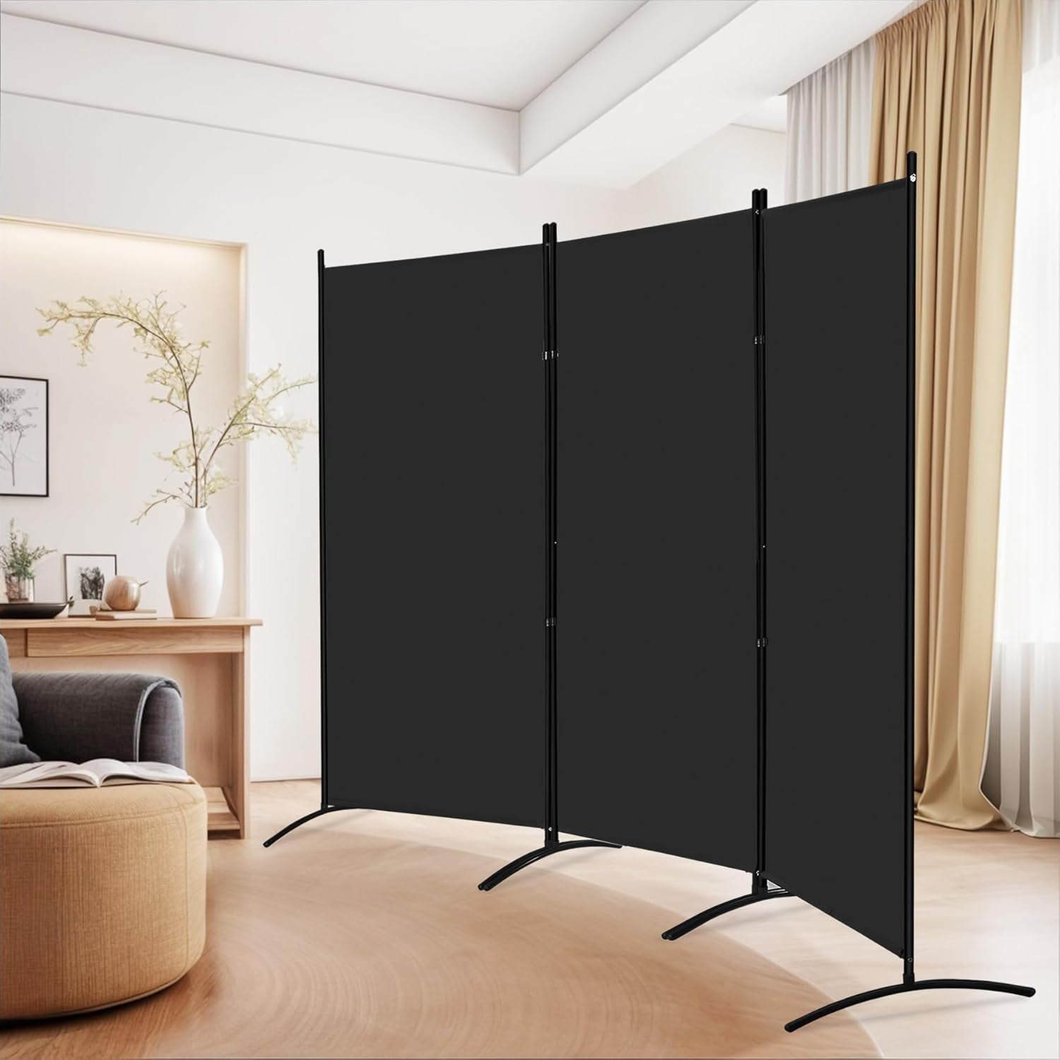 Room Divider, 3 Panel Folding Privacy Screens, Freestanding Room ...
