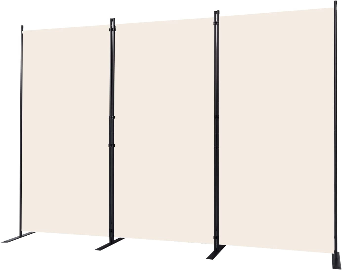 Room Divider, 3 Panel Folding Privacy Screens with Wider Support Feet ...