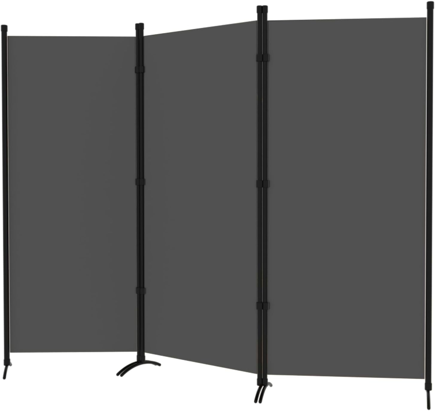 Room Divider 3-Panel Privacy Screen, Portable Screen Steel Frame with ...