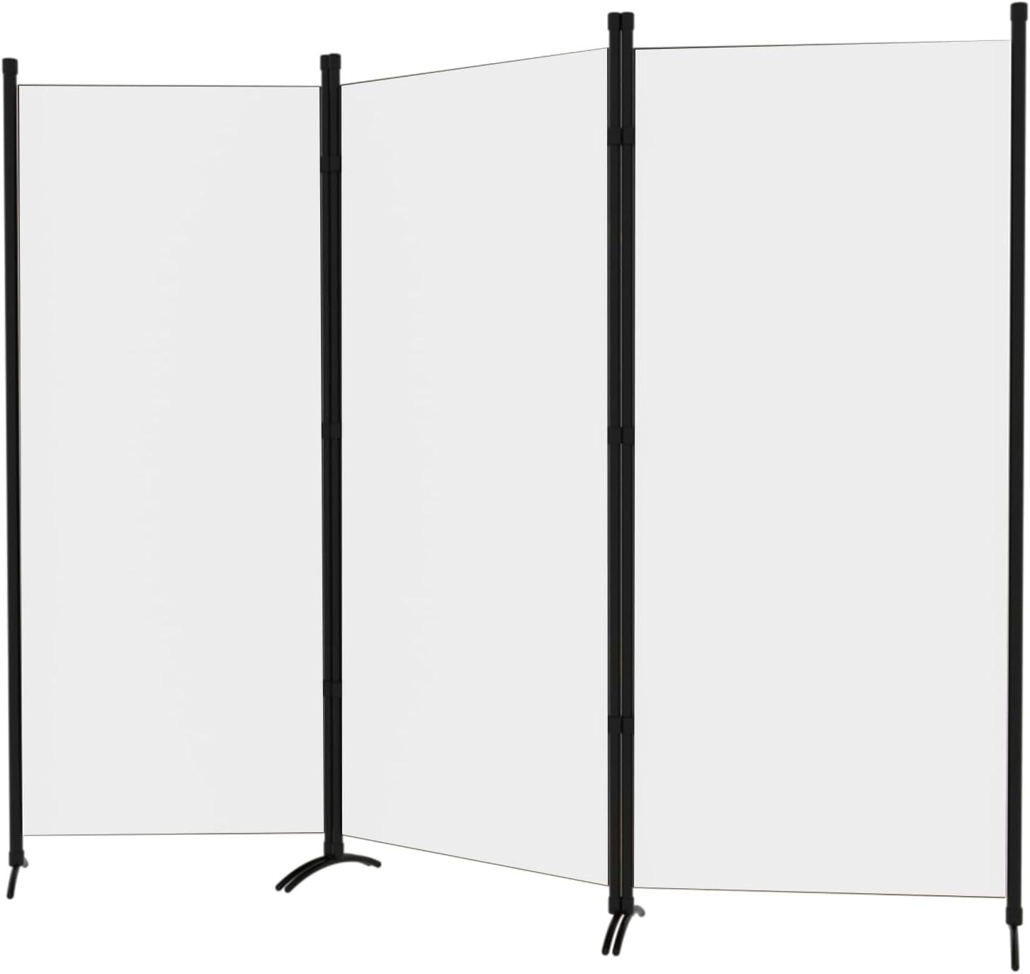 Room Divider 3-Panel Privacy Screen, Portable Screen Steel Frame with ...