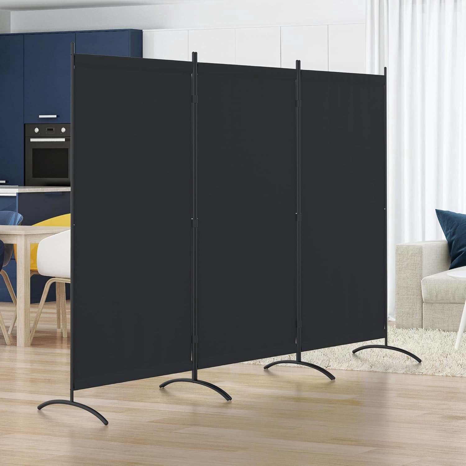 Room Divider 3 Panel Room Dividers and Folding Privacy Screens with 4 ...