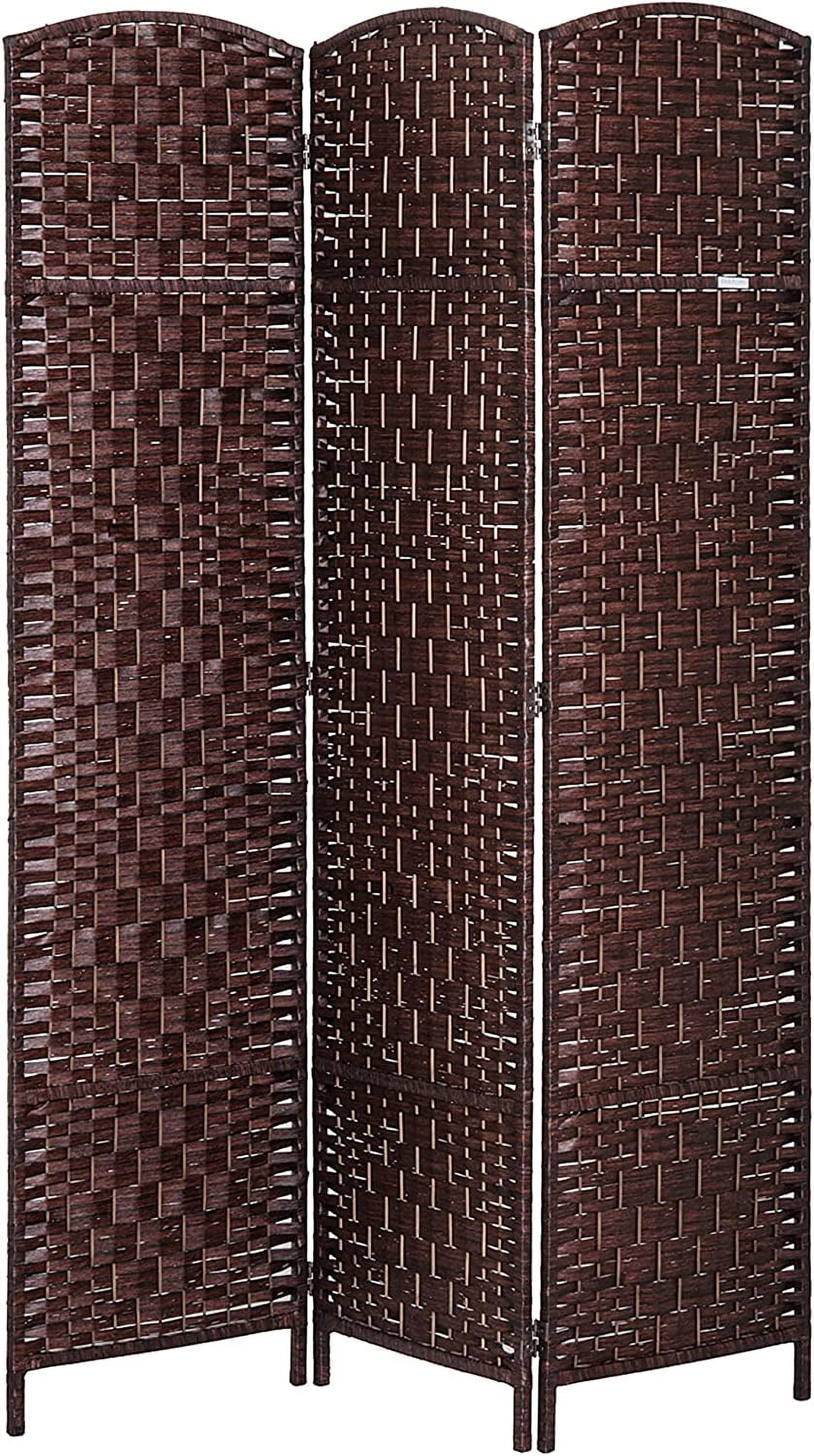 Room Divider 3 Panels Folding Privacy Screen 6FT Tall Portable Wicker ...
