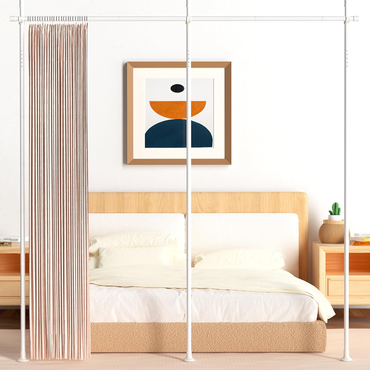 Room Divider,4-10ft(H) 28-114inch(W) Curtain Rod,Heavy Duty Adjustable ...