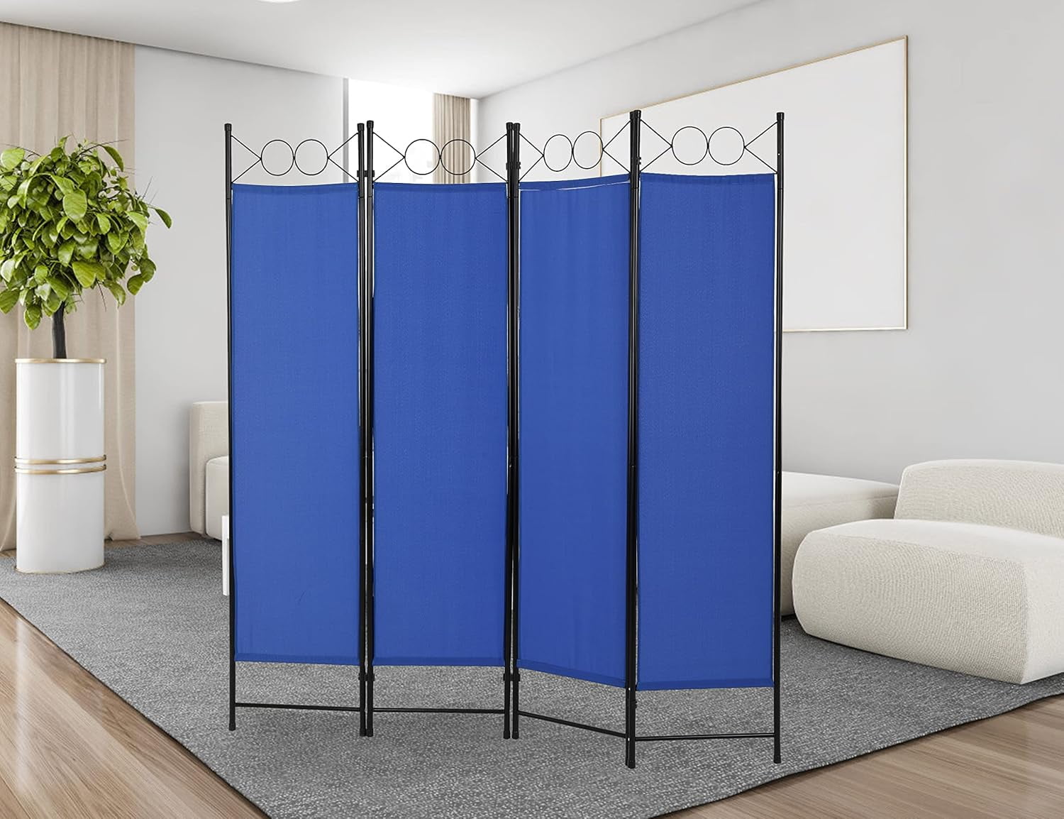 Room Divider 4 Panel, 6FT Room Dividers and Folding Privacy Screens ...