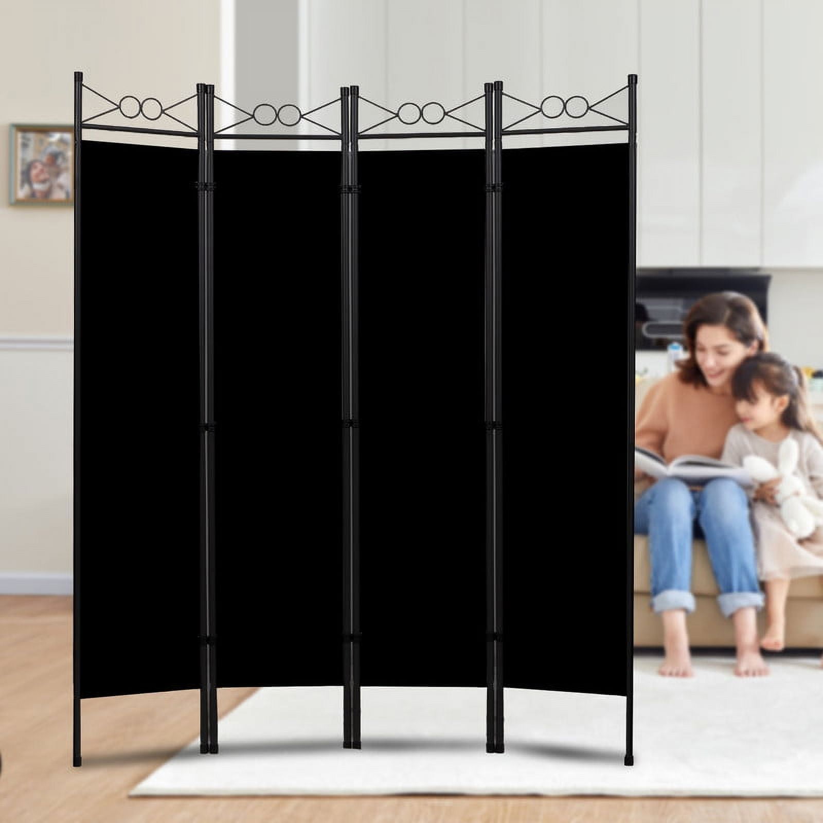 JVVMNJLK Decorative Foldable Portable Indoor Room Divider, 4 Panel ...
