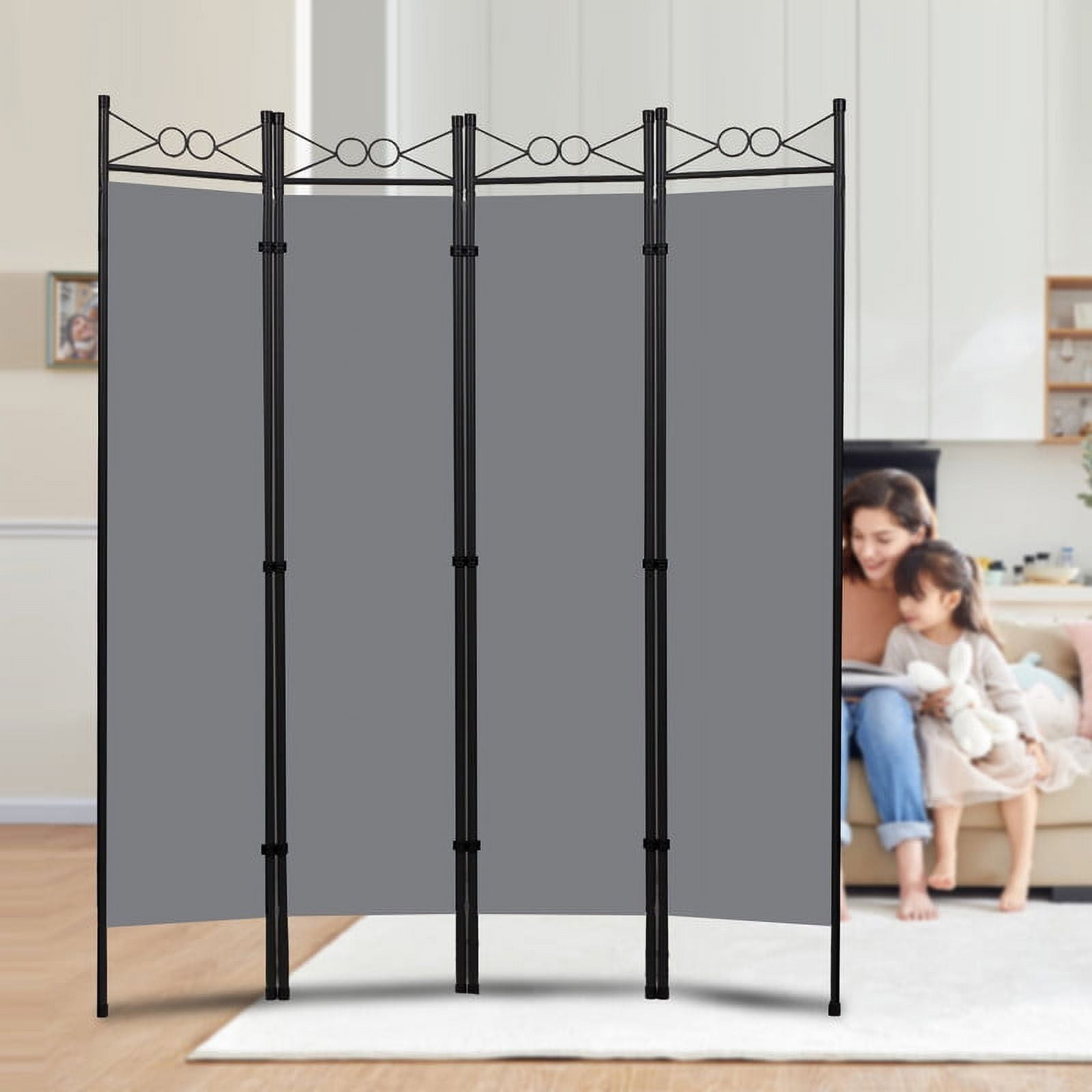 Room Divider 4 Panel Decoration Room Dividers and Folding Privacy ...