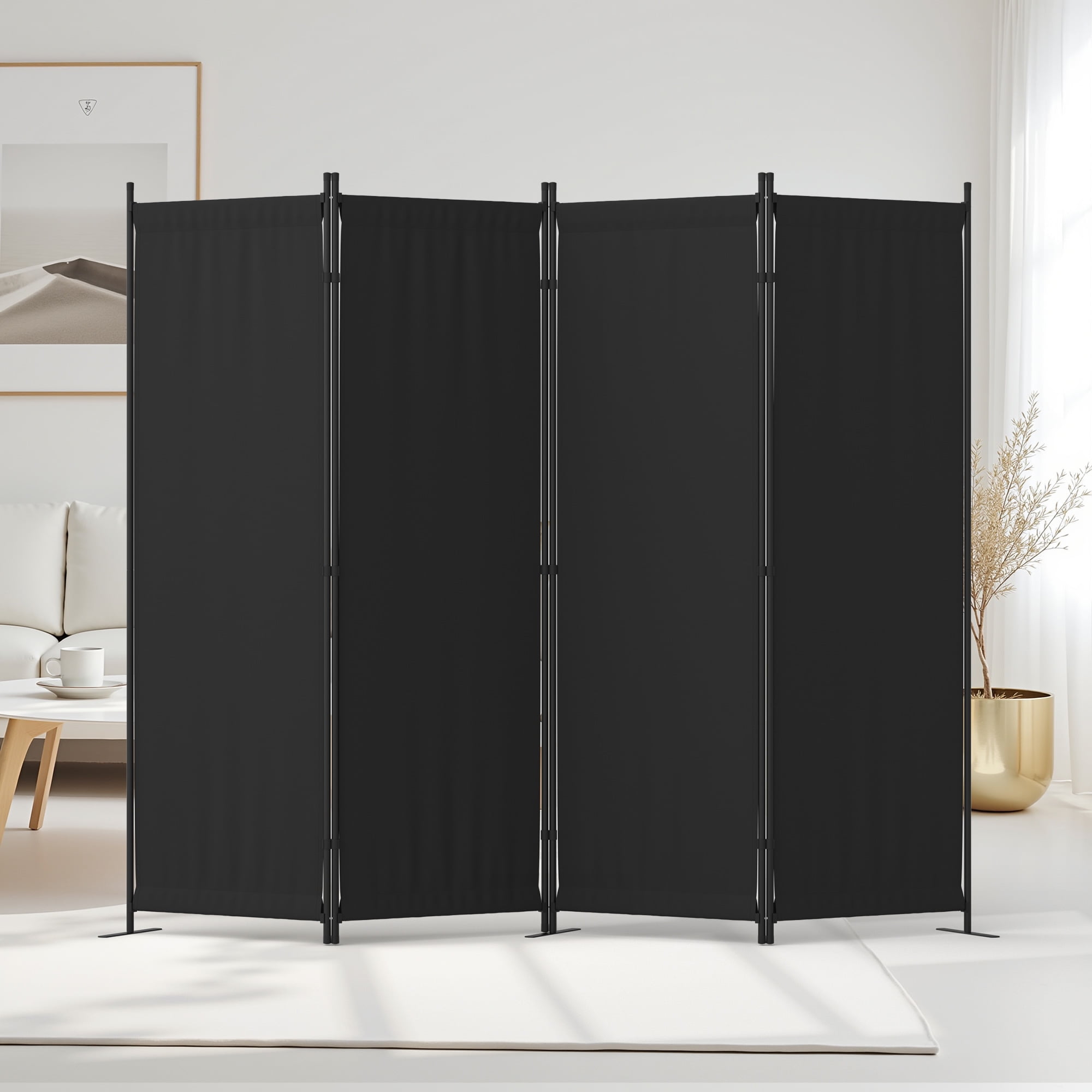 Room Divider 4 Panel Folding Privacy Screens 88" Portable Room ...