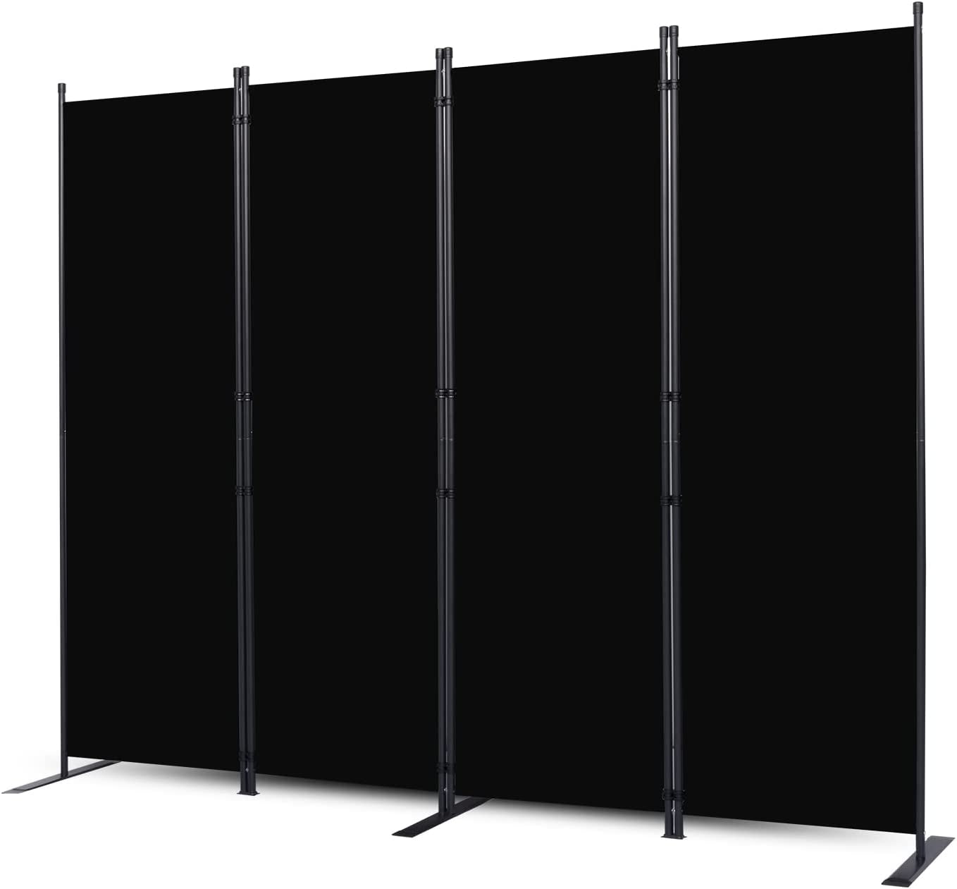 Room Divider, 4 Panel Folding Privacy Screens with Wider Feet, 6 Ft ...
