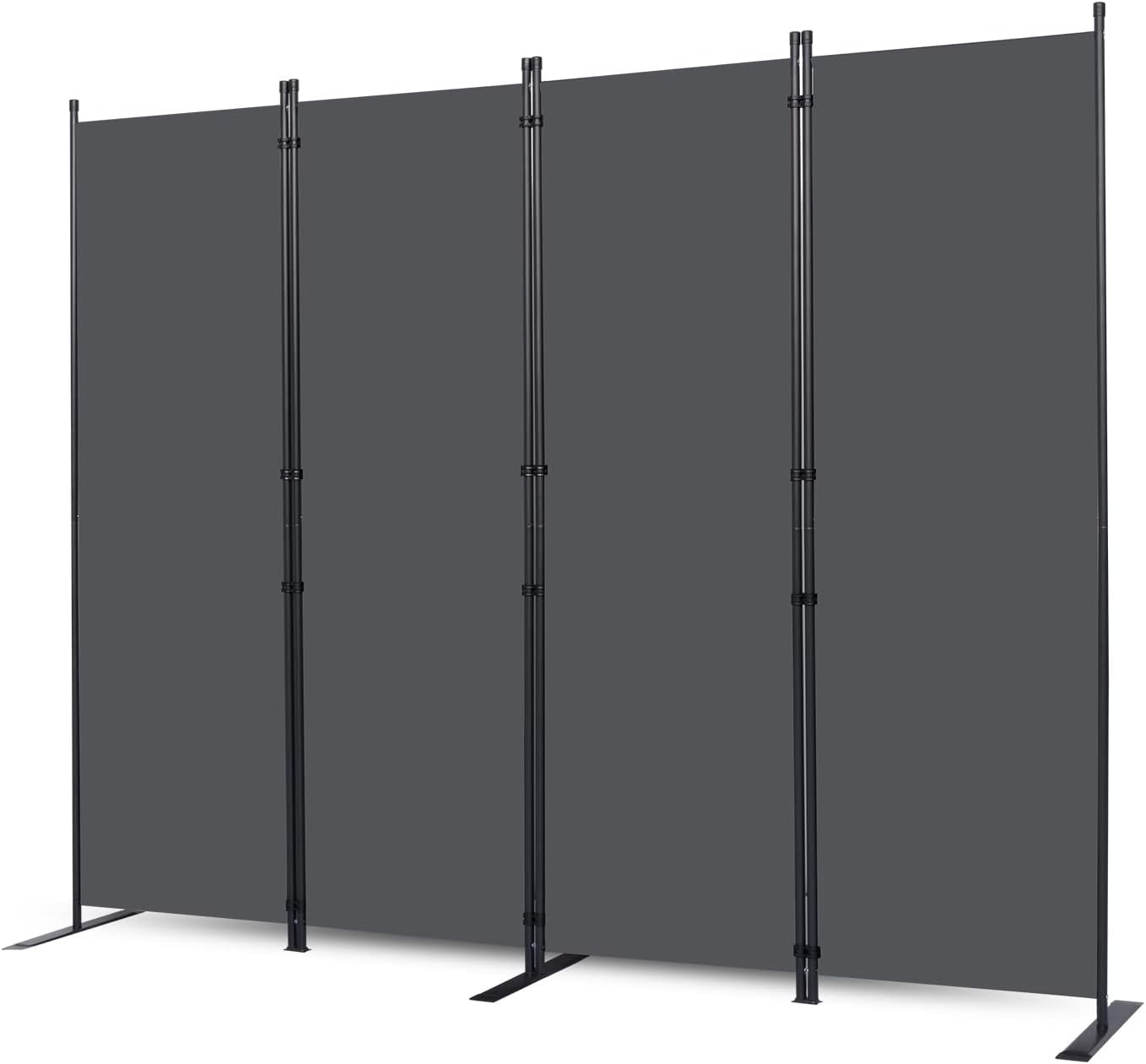 Room Divider, 4 Panel Folding Privacy Screens with Wider Feet, 6 Ft ...