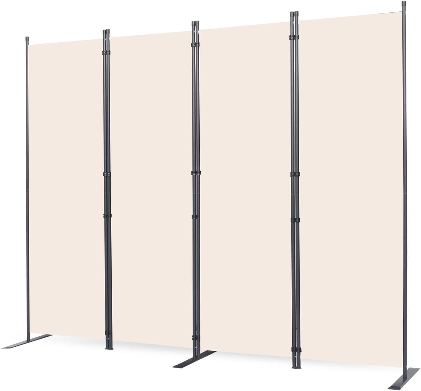 Room Divider, 4 Panel Folding Privacy Screens with Wider Feet, 6 Ft ...