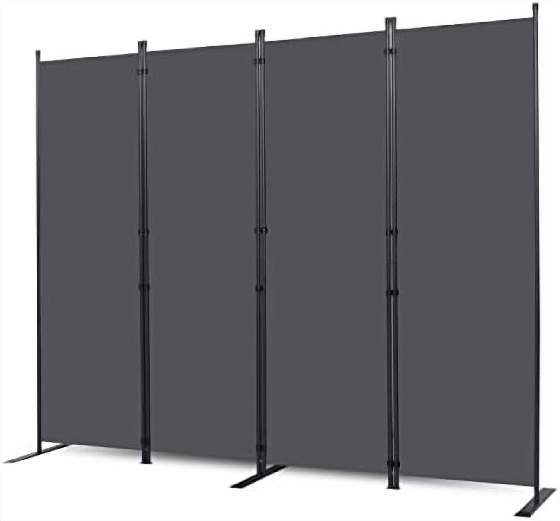 Room Divider, 4 Panel Folding Privacy Screens with Wider Feet, 6 Ft ...
