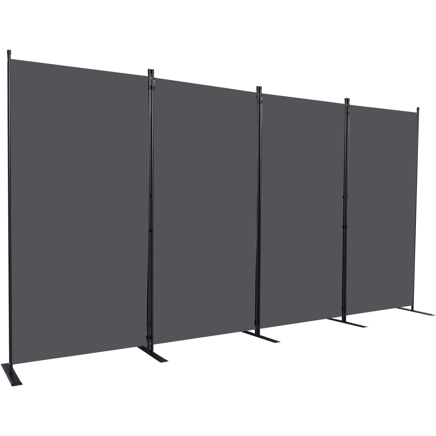 Room Divider, 4 Panel Folding Privacy Screens with Wider Support Feet ...