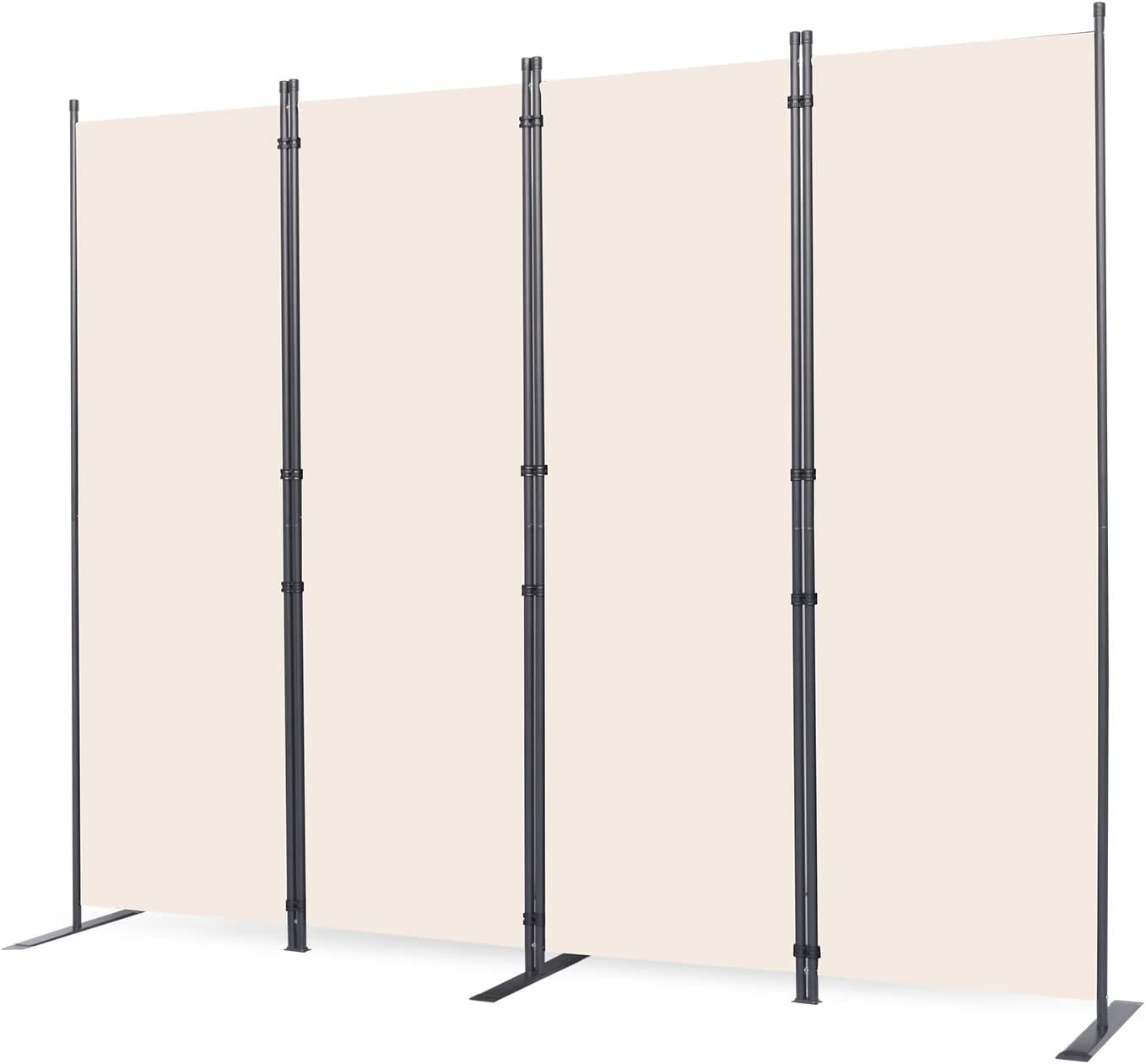 Room Divider, 4 Panel Folding Privacy Screens with Wider Support Feet ...