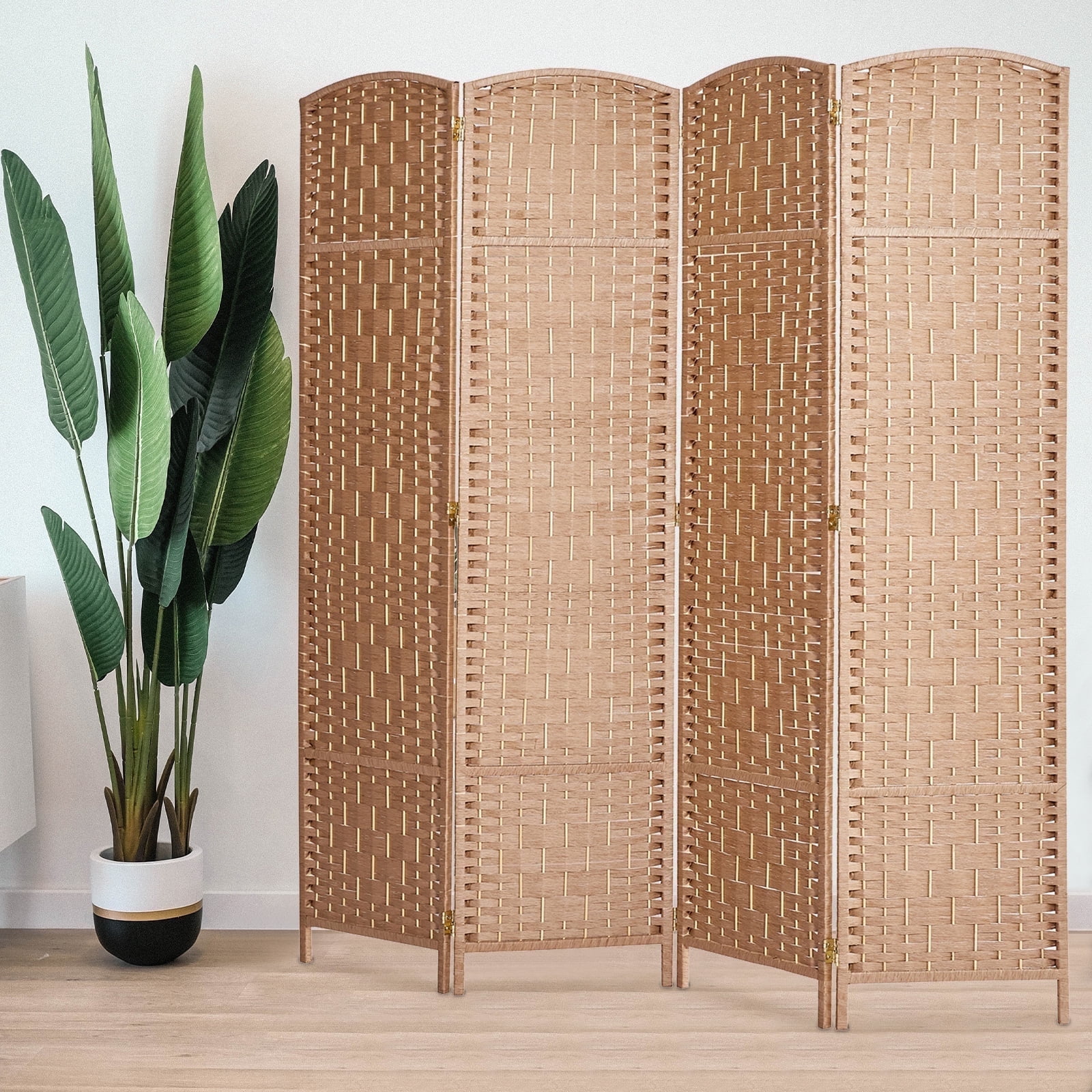 Room Divider 4-Panel Room Partition, Foldable Freestanding Room ...