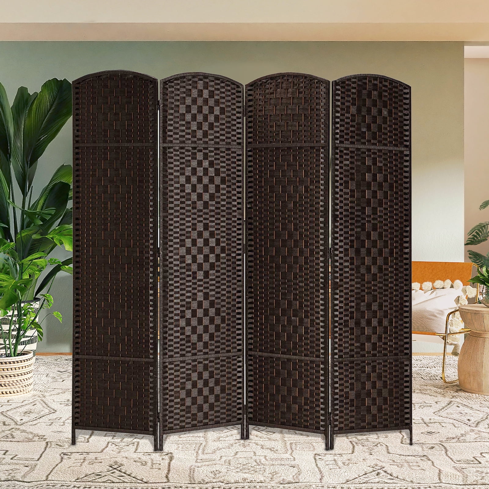 Room Divider 4-Panel Room Partition, Foldable Freestanding Room ...