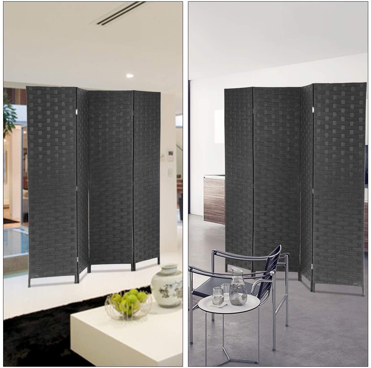 Room Divider, 4 Panel Room Dividers and Folding Privacy Screens 6FT ...