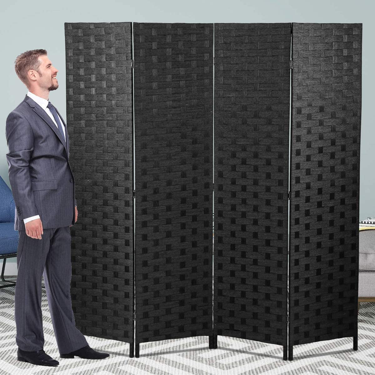 Room Divider, 4 Panel Room Dividers and Folding Privacy Screens 6FT ...