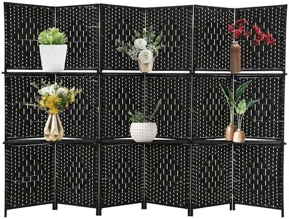 Room Divider 4 Panel Room Screen Divider Wooden Screen Folding Portable ...