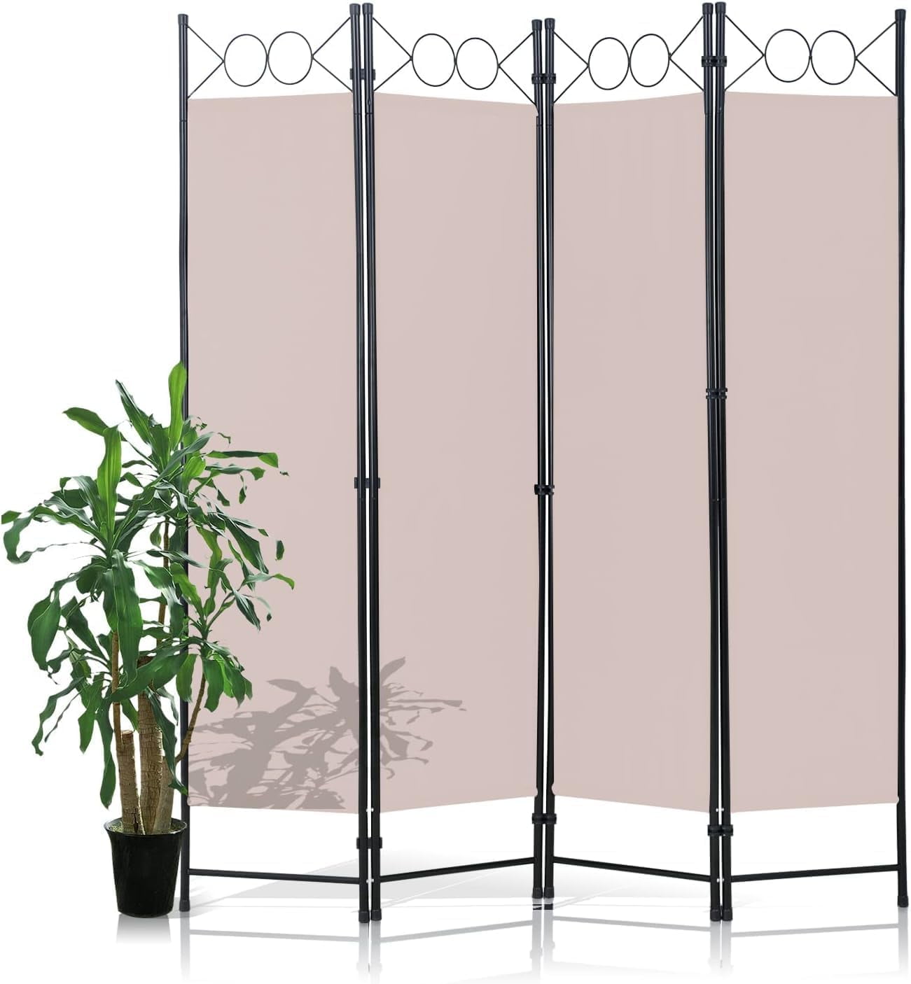 Room Divider 4 Panels 6FT Room Divider Wall Folding Privacy Screens ...