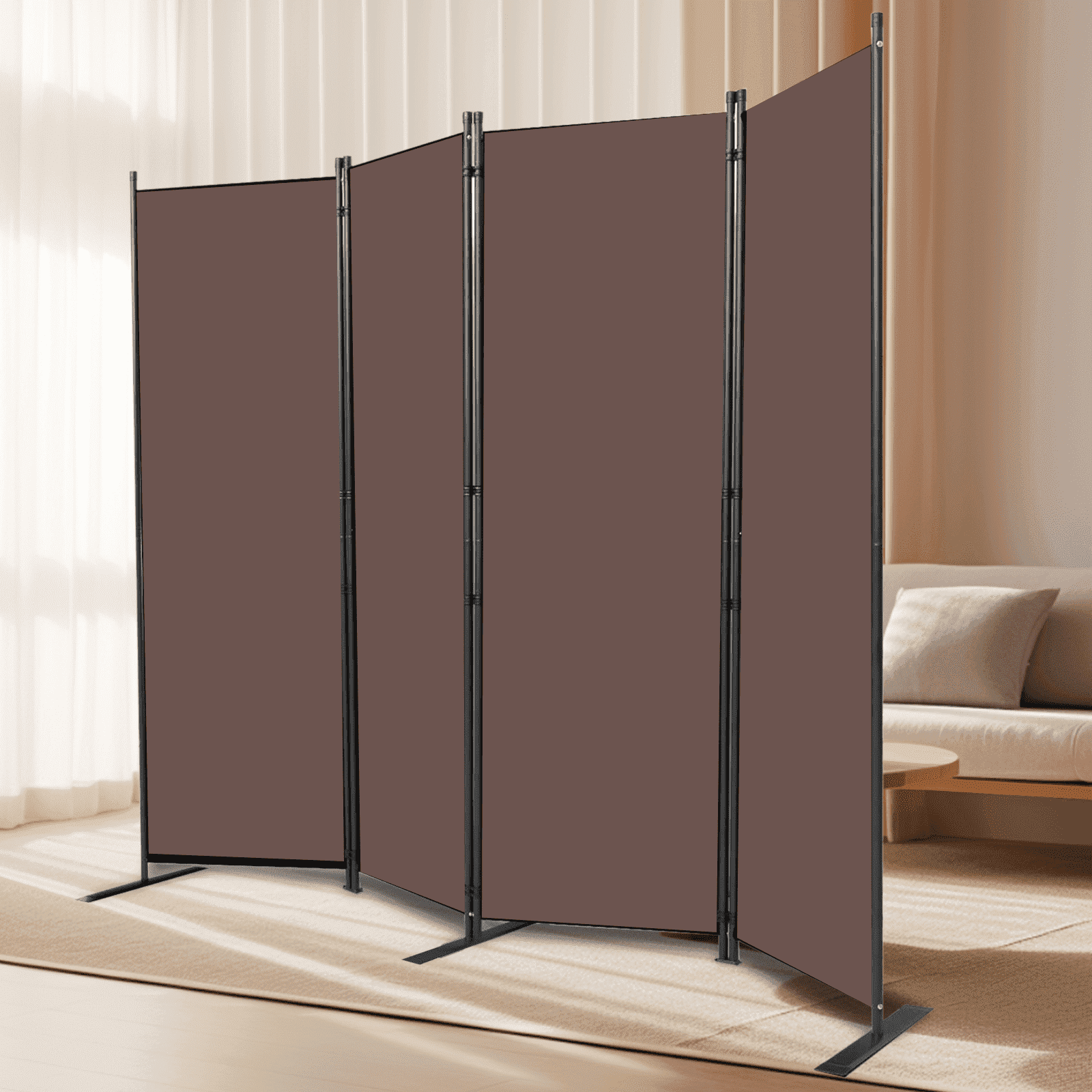Grezone 4-Panel Foldable Room Divider - Privacy Screens for Home ...