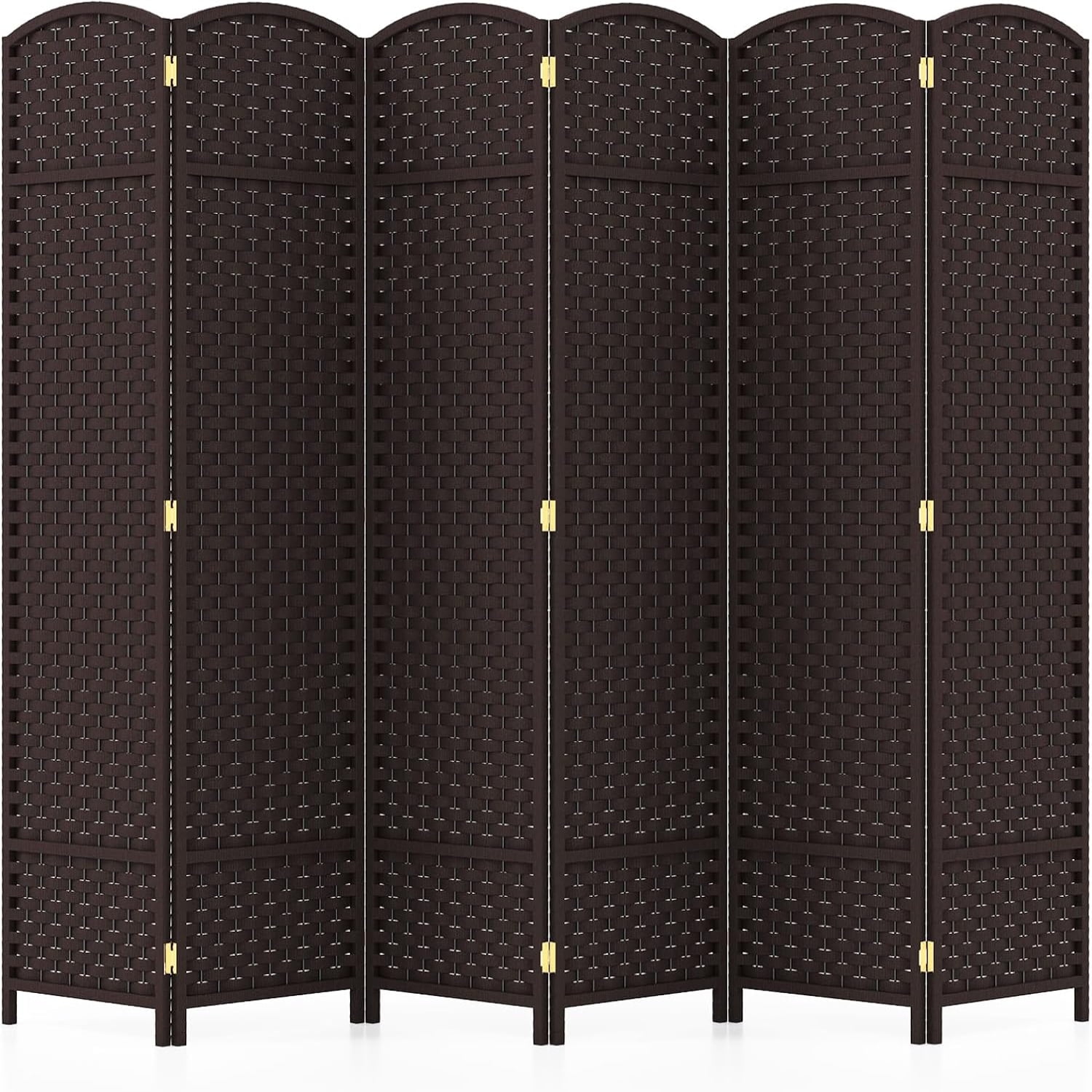 Room Divider 6 Panel 5.6ft Folding Privacy Screen Fully Assembly ...
