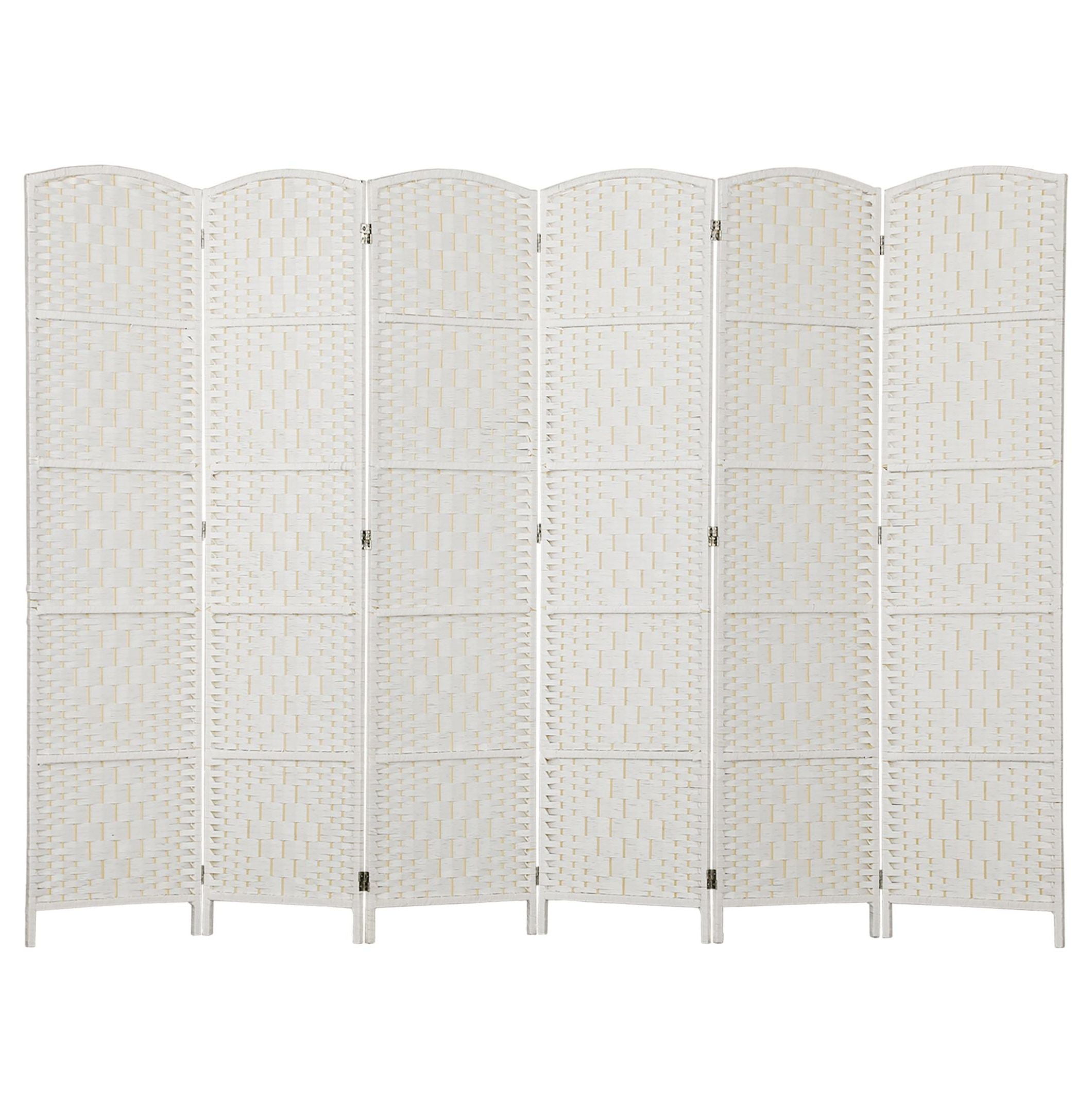 Room Divider 6 Panel, 6FT Folding Privacy Screen, Portable Weave ...