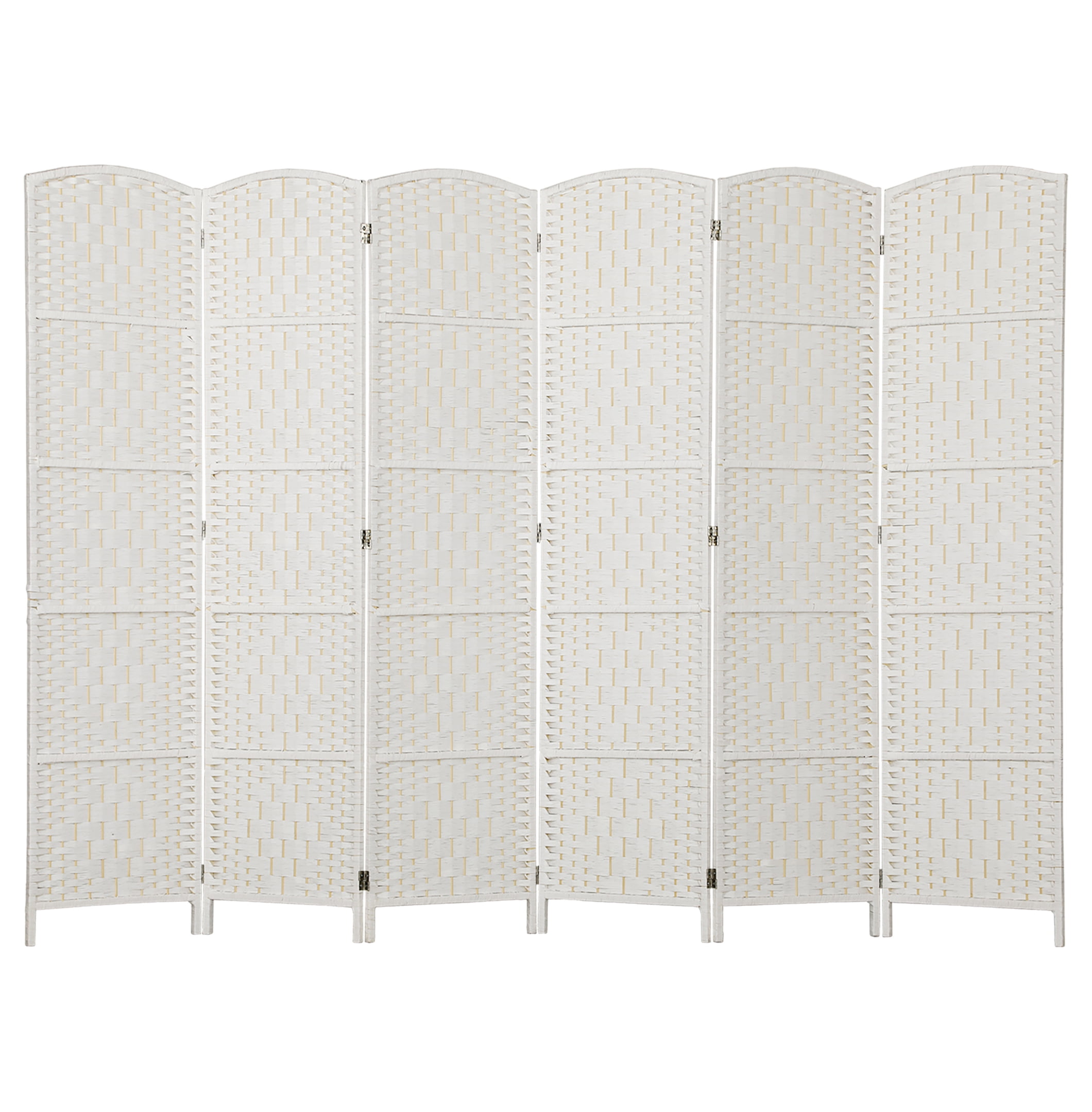 Room Divider, 6 Panel Folding Privacy Screen, 6FT Tall Portable Weave ...