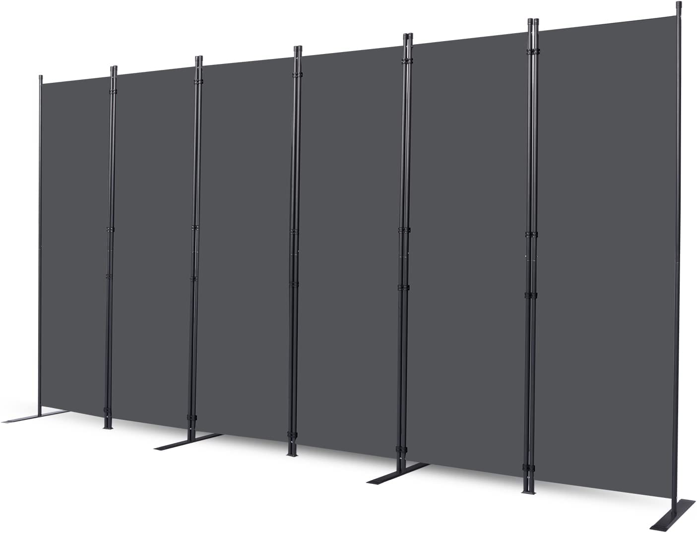 Room Divider, 6 Panel Folding Privacy Screens with Wider Support Feet ...