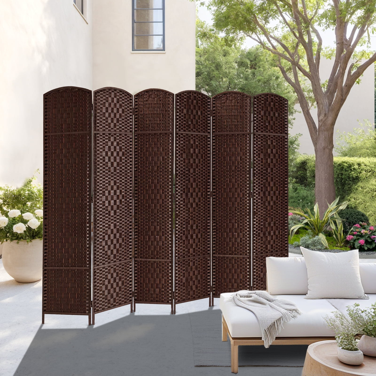 Room Divider 6-Panel Room Partition, Foldable Freestanding Room ...