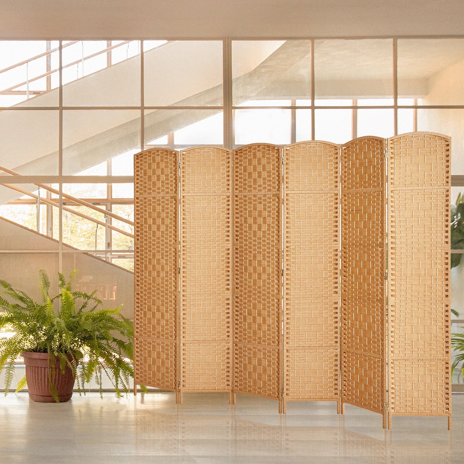 Room Divider 6-Panel Room Partition, Foldable Freestanding Room ...