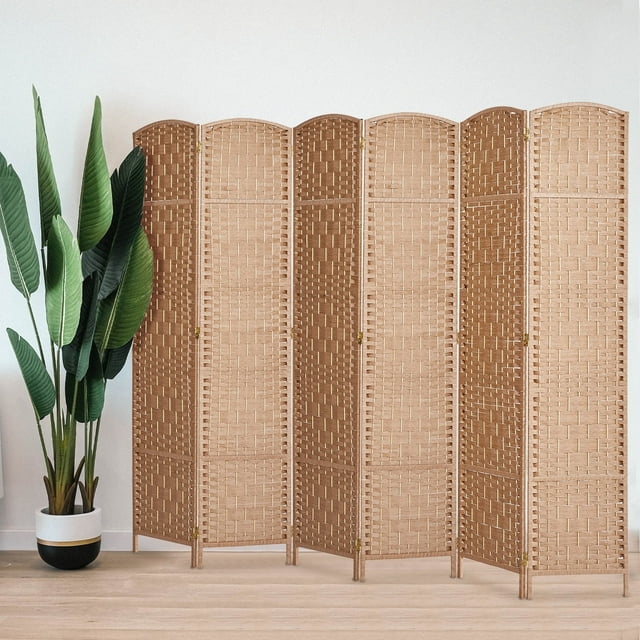 Room Divider 6-Panel Room Partition, Foldable Freestanding Room ...