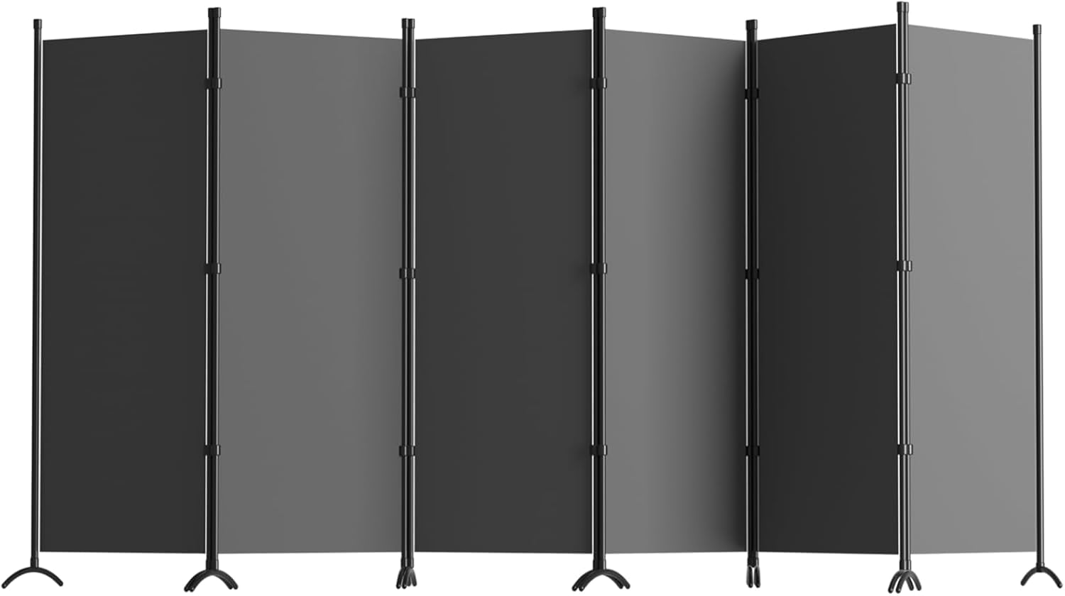 Room Divider 6-Panel Privacy Screen, Portable Screen Steel Frame with ...