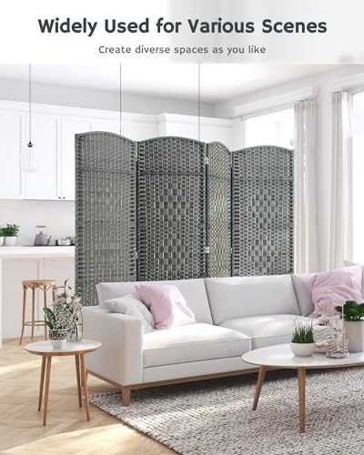 Room Divider 6 Panel Room Partition, Foldable Freestanding Room ...