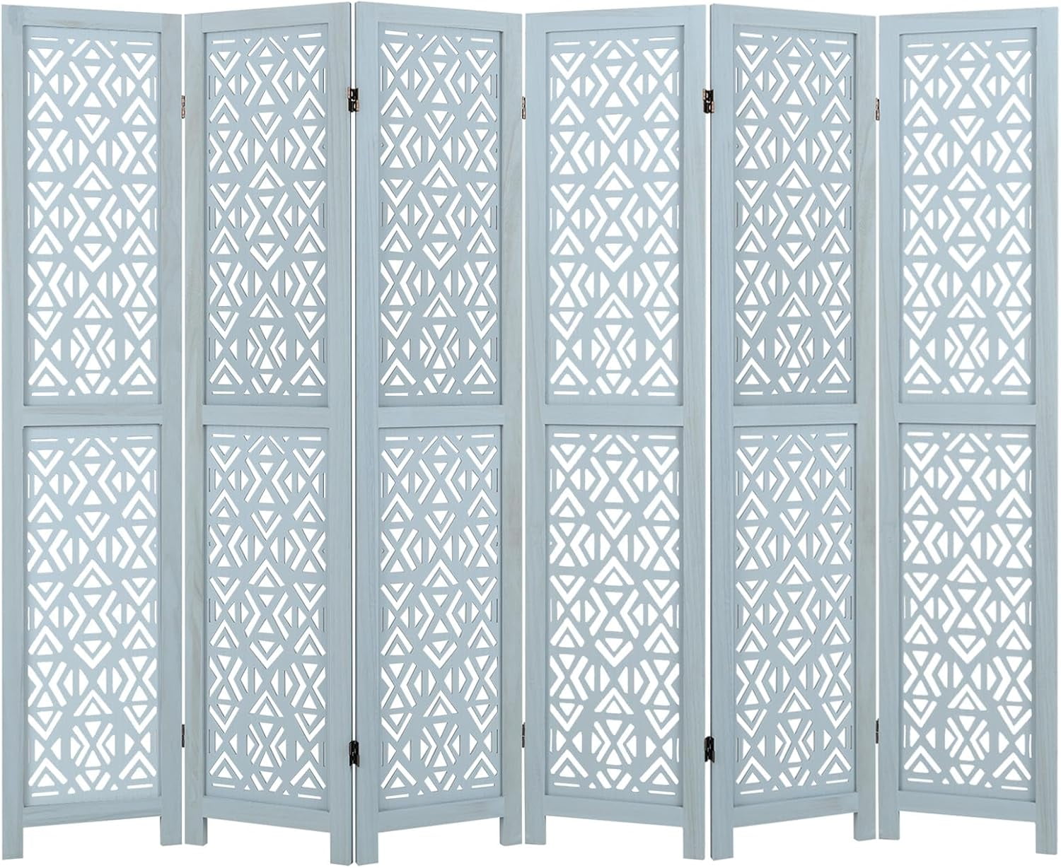 Room Divider 6 Panels - Boho Room Dividers with Carved Cutout Pattern ...