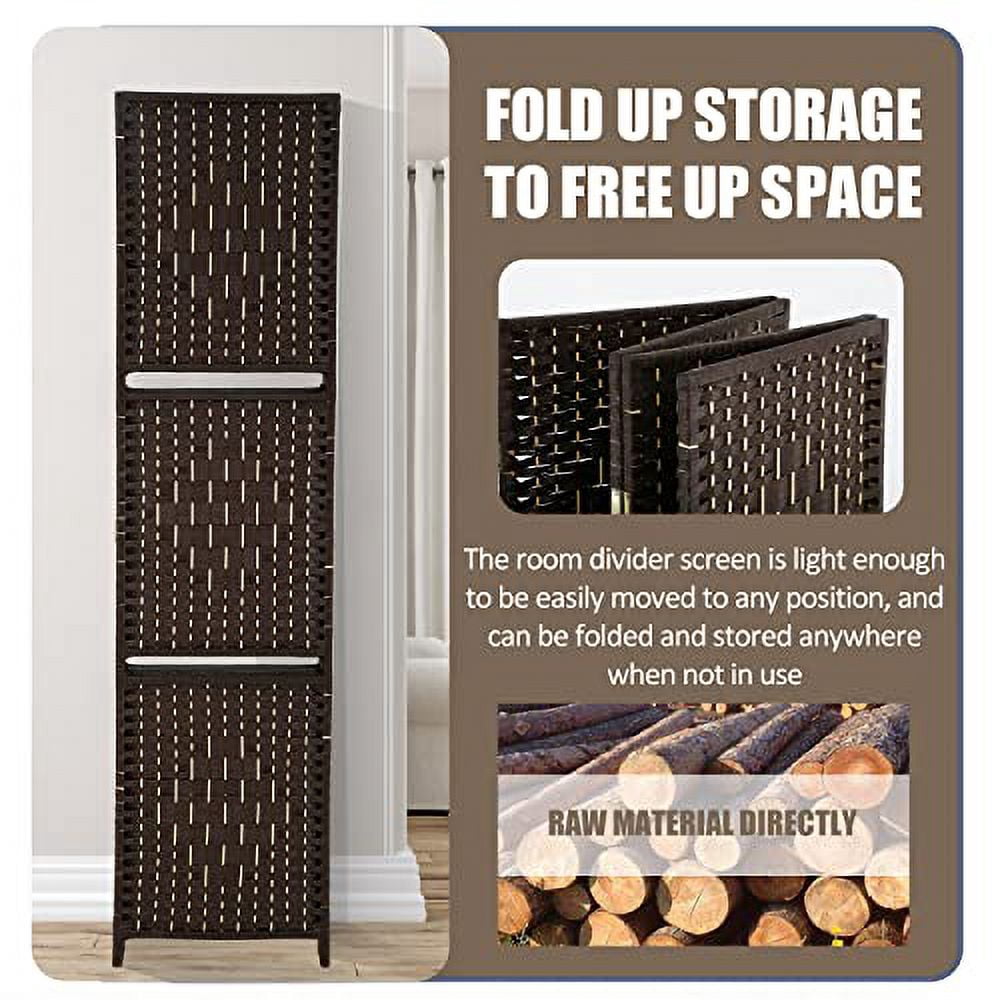 Room Divider,6 Panels Folding Privacy Screen,Room Divider Wall with ...