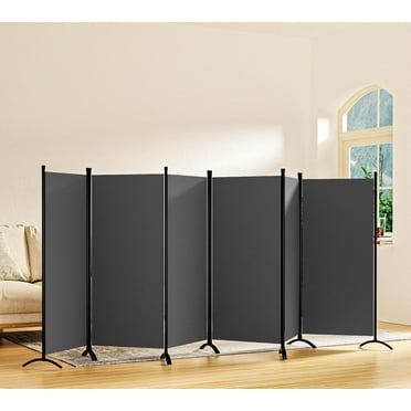 Jostyle Folding Indoor Free-Standing Extra Wide Room Divider, 8 Panel ...
