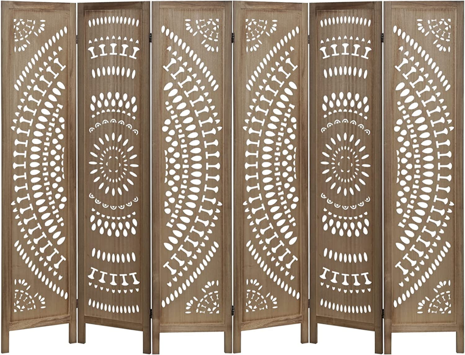 Room Divider 6 Panels Wall Divider Privacy Screens 5.5 FT Room Screen ...