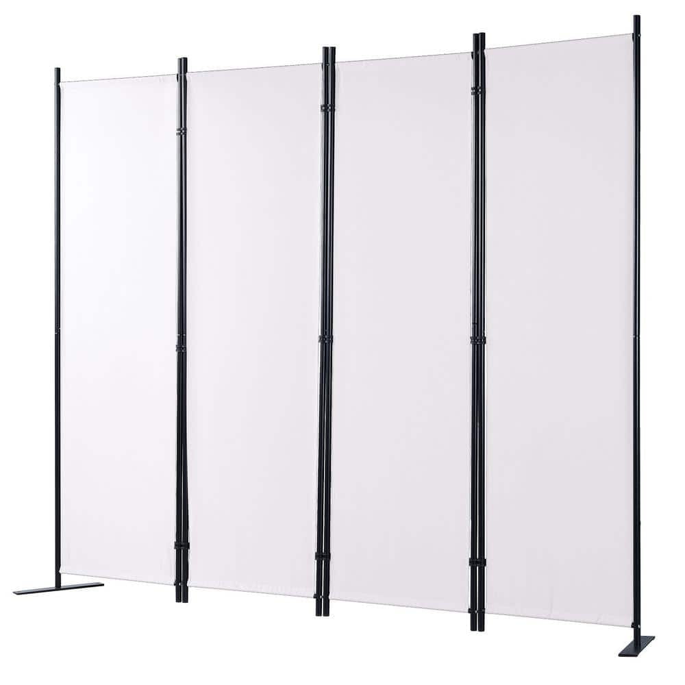 Room Divider, 67.9 in. 4-Panel Folding Privacy Screen, Fabric Partition ...