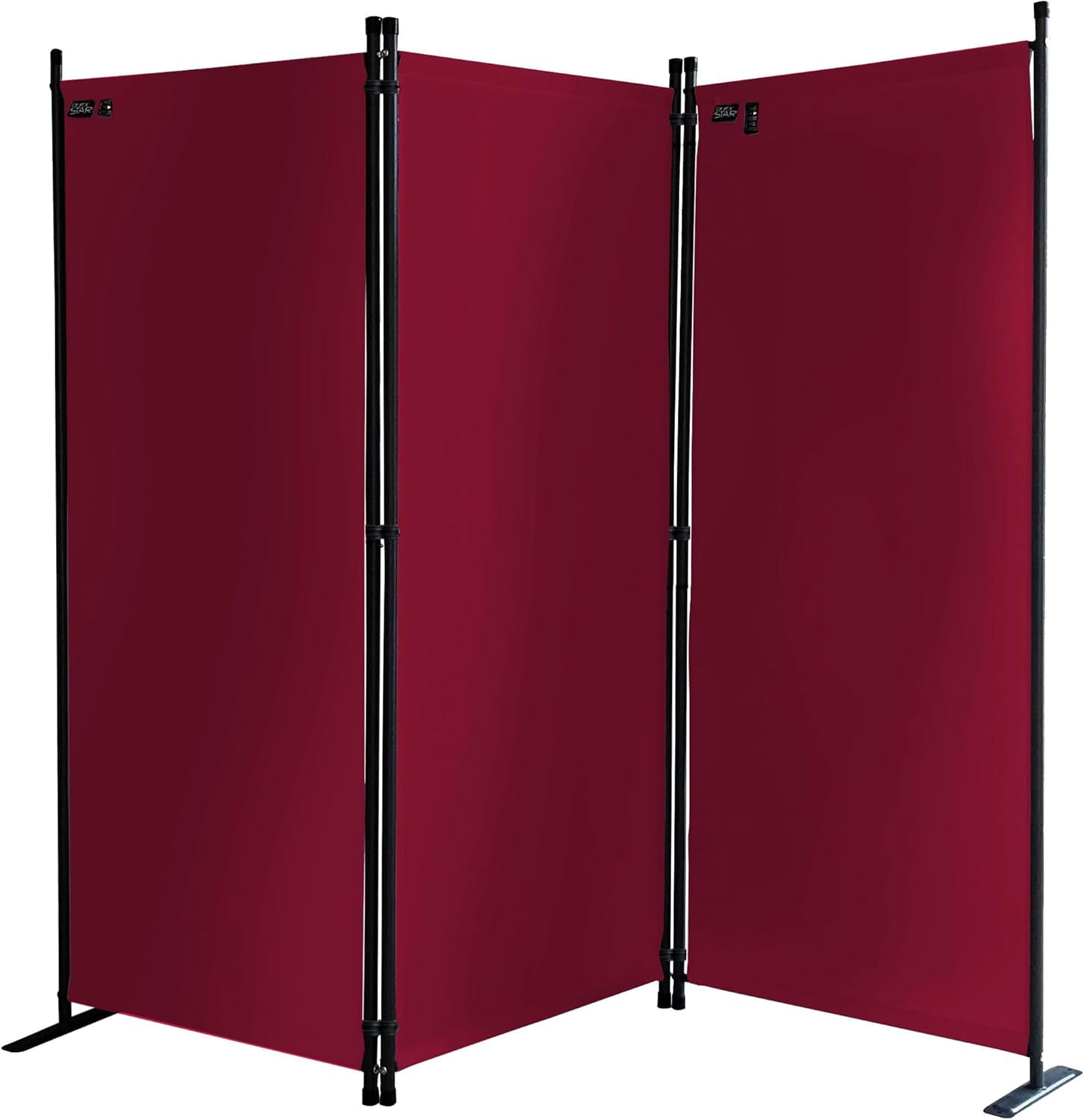 Room Divider 67" W x 65" H Ruby Red | 4-Panel Folding Privacy Screen ...