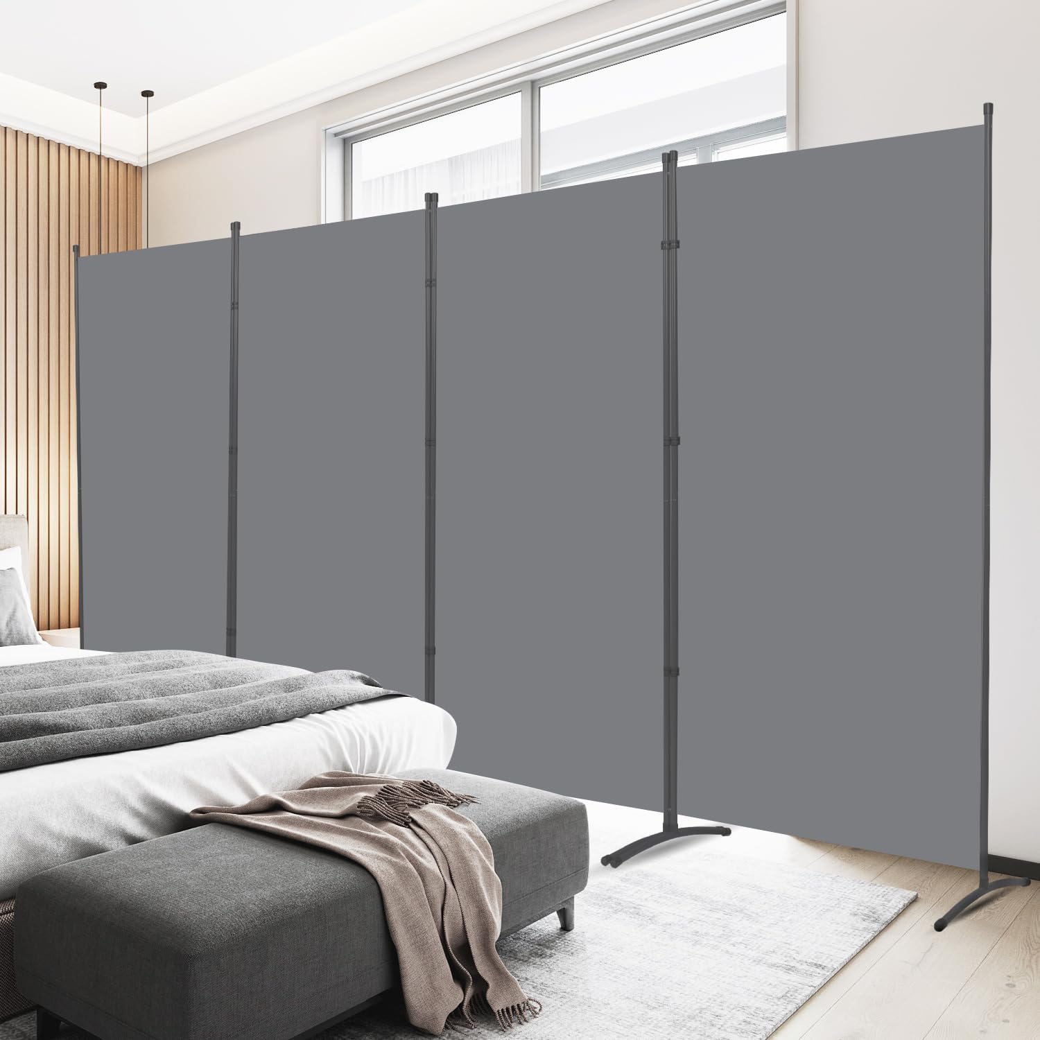 Room Divider 6FT Folding Privacy Screens, 4 Panel Partition Room ...