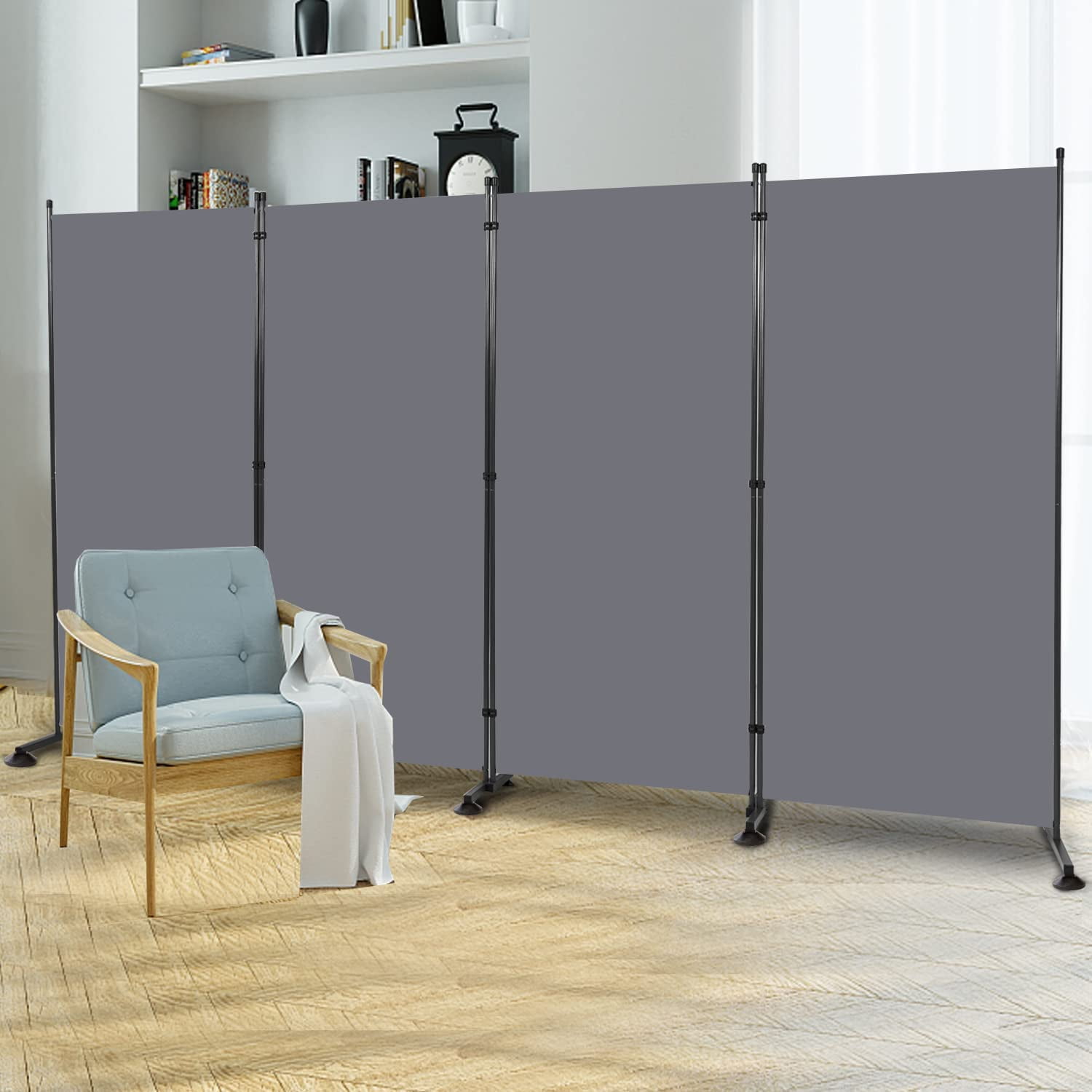 Room Divider 6FT Folding Privacy Screens, 4 Panel Partition Room ...