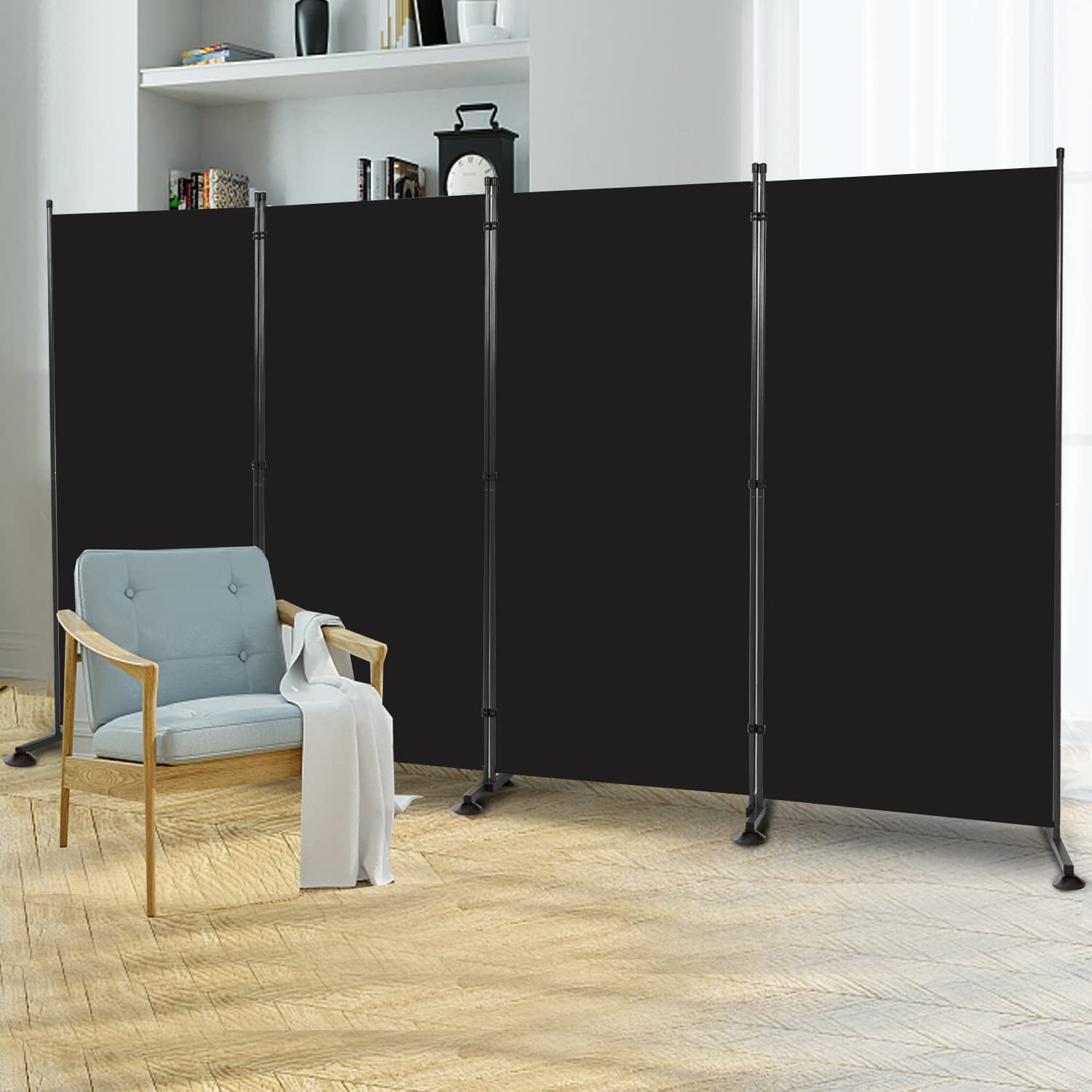 Room Divider 6FT Folding Privacy Screens, 4 Panel Partition Room ...